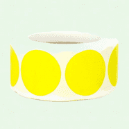 Universal Self-Adhesive Removable Color-Coding Labels, 3/4" dia, Red ...