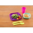 Your Zone 24 Piece Plastic Dinnerware Set for Kids with 4 each Trays ...