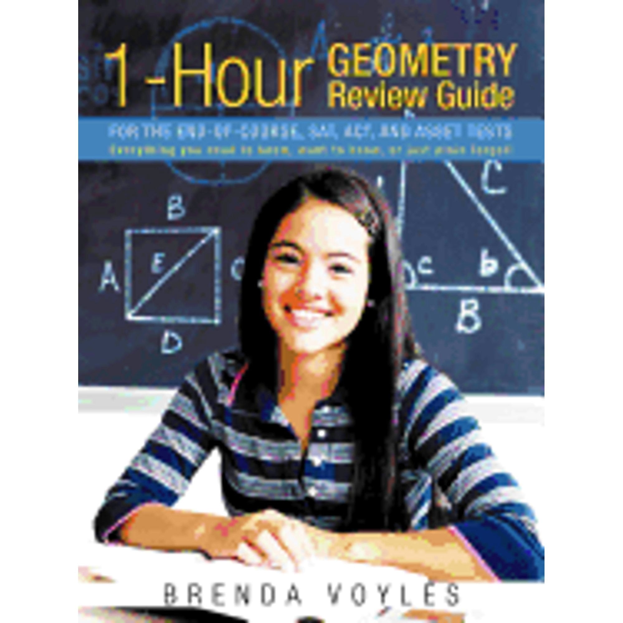 Pre-Owned 1-Hour Geometry Review Guide for the End-Of-Course, SAT, ACT ...