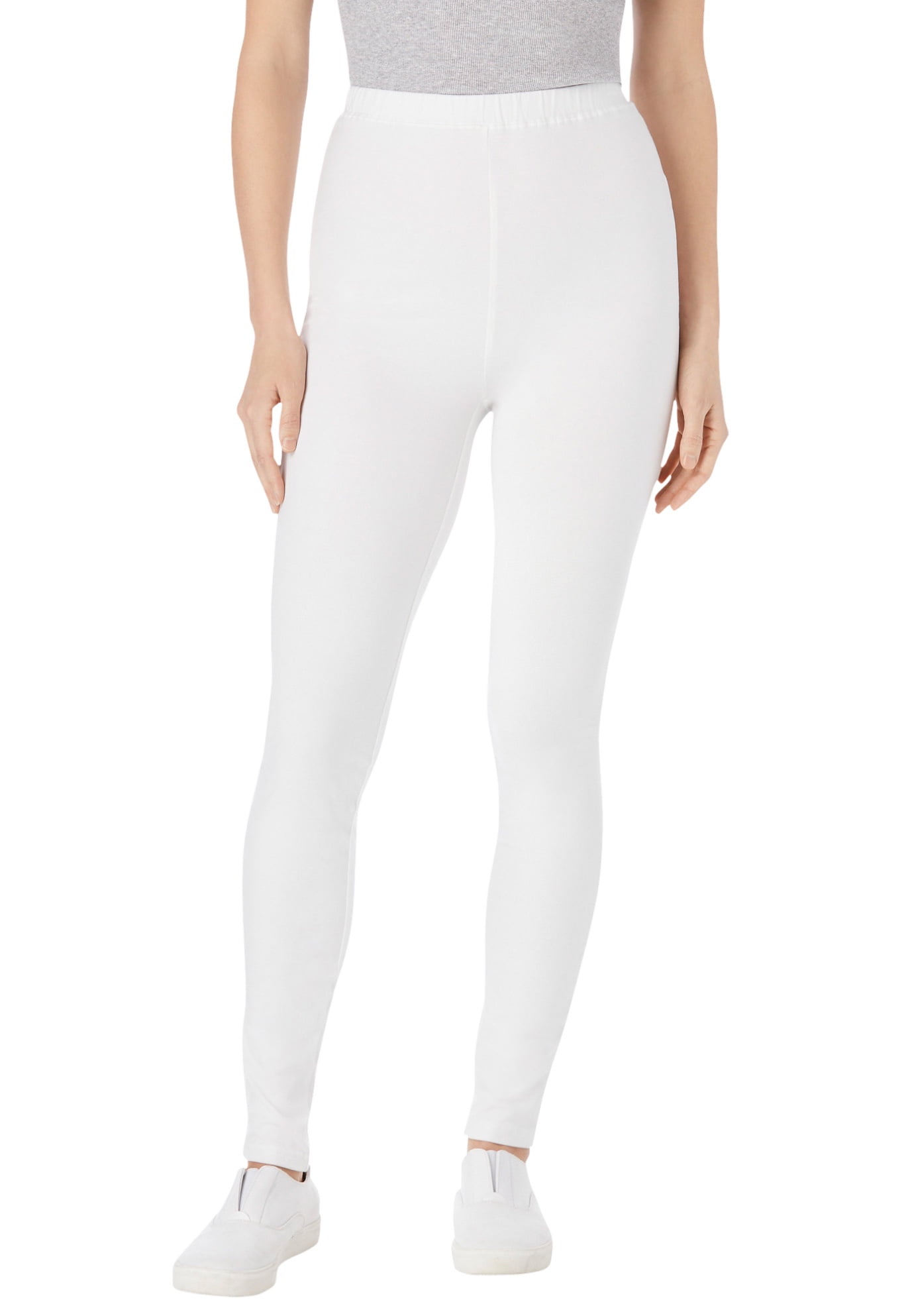 Woman Within - Woman Within Women's Plus Size Stretch Cotton Legging ...