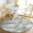 BERTHMEER Abstract Round Area Rugs 4'x4' Washable Rugs for Office ...