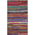 SAFAVIEH Nantucket Tanzil Striped Cotton Area Rug, Pink/Multi, 4' x 4 ...