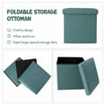 ANMINY Collapsible & Foldable Linen Storage Ottoman Cube, Foot Rest ...