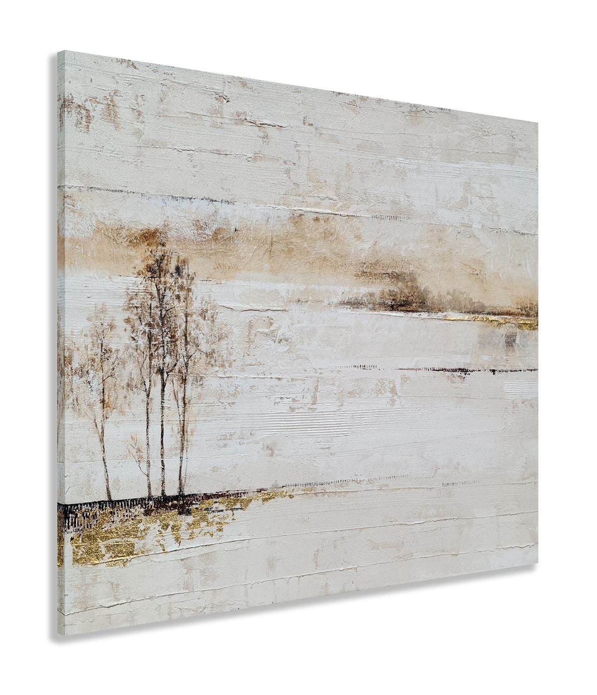 Yihui Arts Hand Painted Rustic Tree Paintings for Living Room Bedroom ...