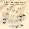DESIGNICE Comfortable Clip on Earrings for Women Crystal Clip Earrings ...
