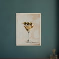 Affixzi Martini with Olives Print, Minimalist Cocktail Art, Bar Kitchen ...