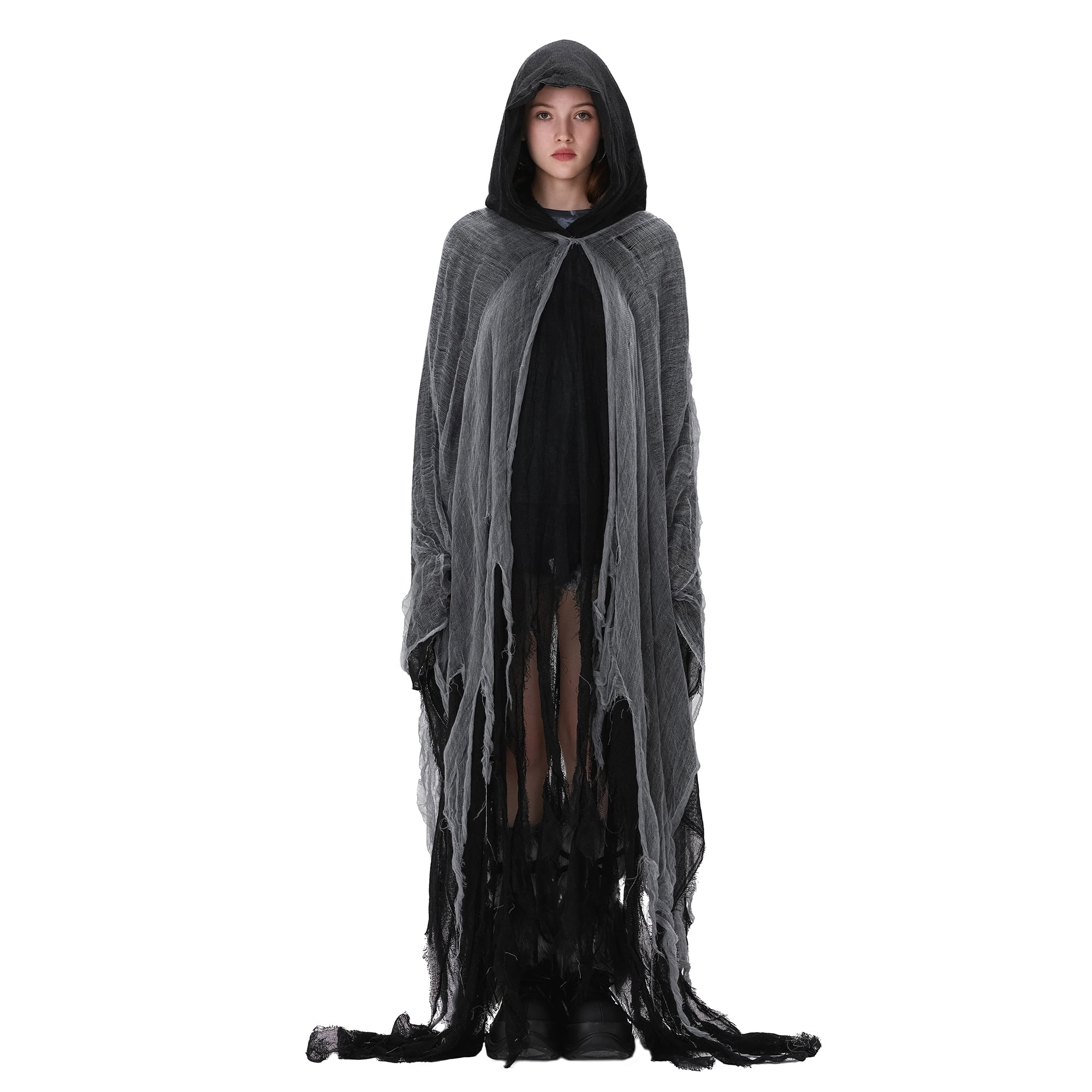 Click here for Gupgi Adult Halloween Witch Cloak Ripped Grim Reap... prices