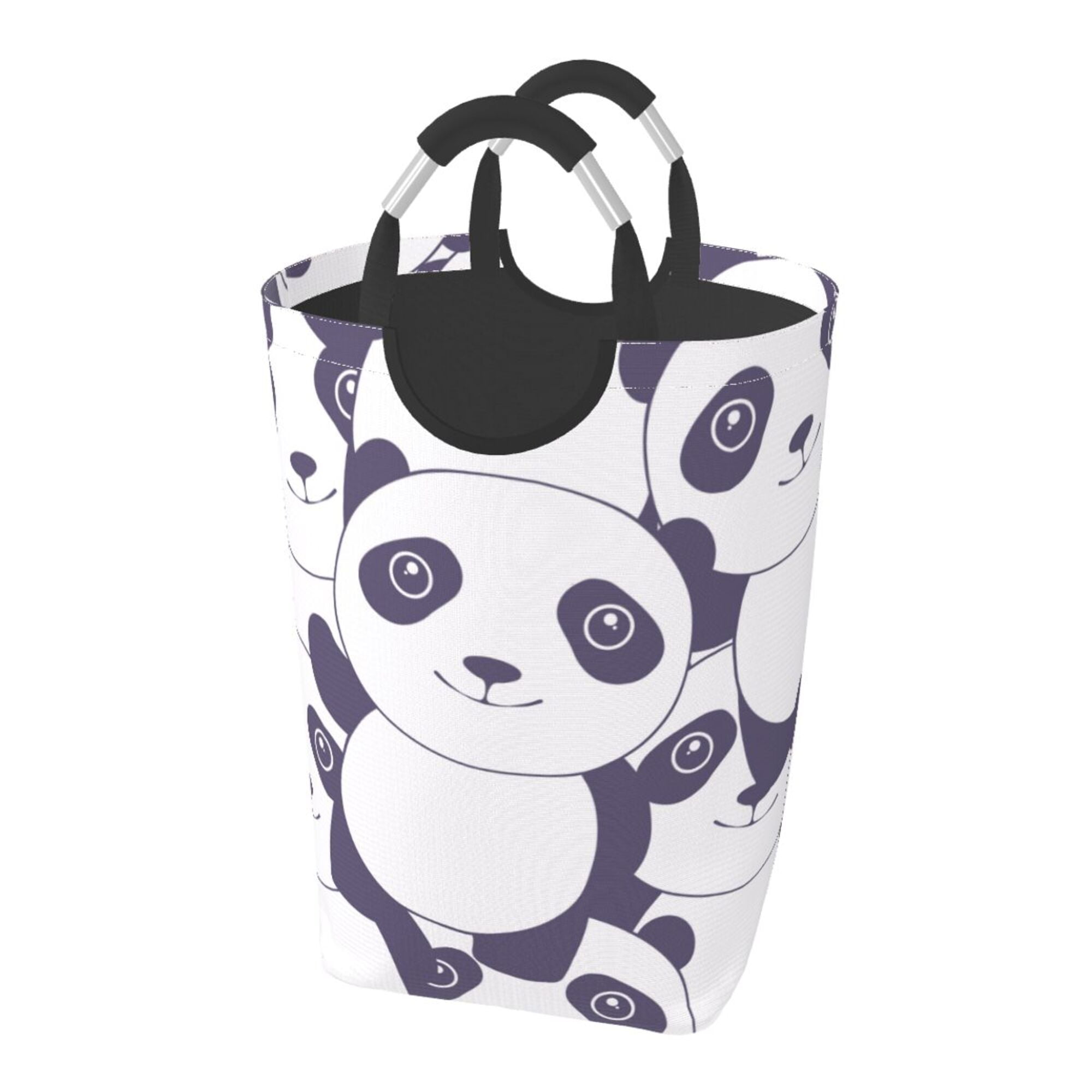 TEQUAN 50L Large Rectangular Laundry Hamper with Aluminum Handles, Cute ...