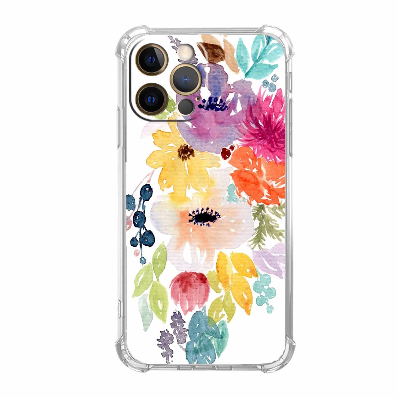 Colorful Flower Pattern Case for iPhone 11 Pro Max,Aesthetic Art Design Pattern Soft Full TPU ...