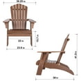 Modern Muse Polystyrene Adirondack Chair - Brown | Durable Outdoor ...