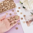 200Pcs Coconut Shell Buttons 2-Hole Flat Round with Flower Pattern ...