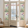 Spring Florals Window Privacy Film, Daisy Wildflowers Butterfly Leaf ...