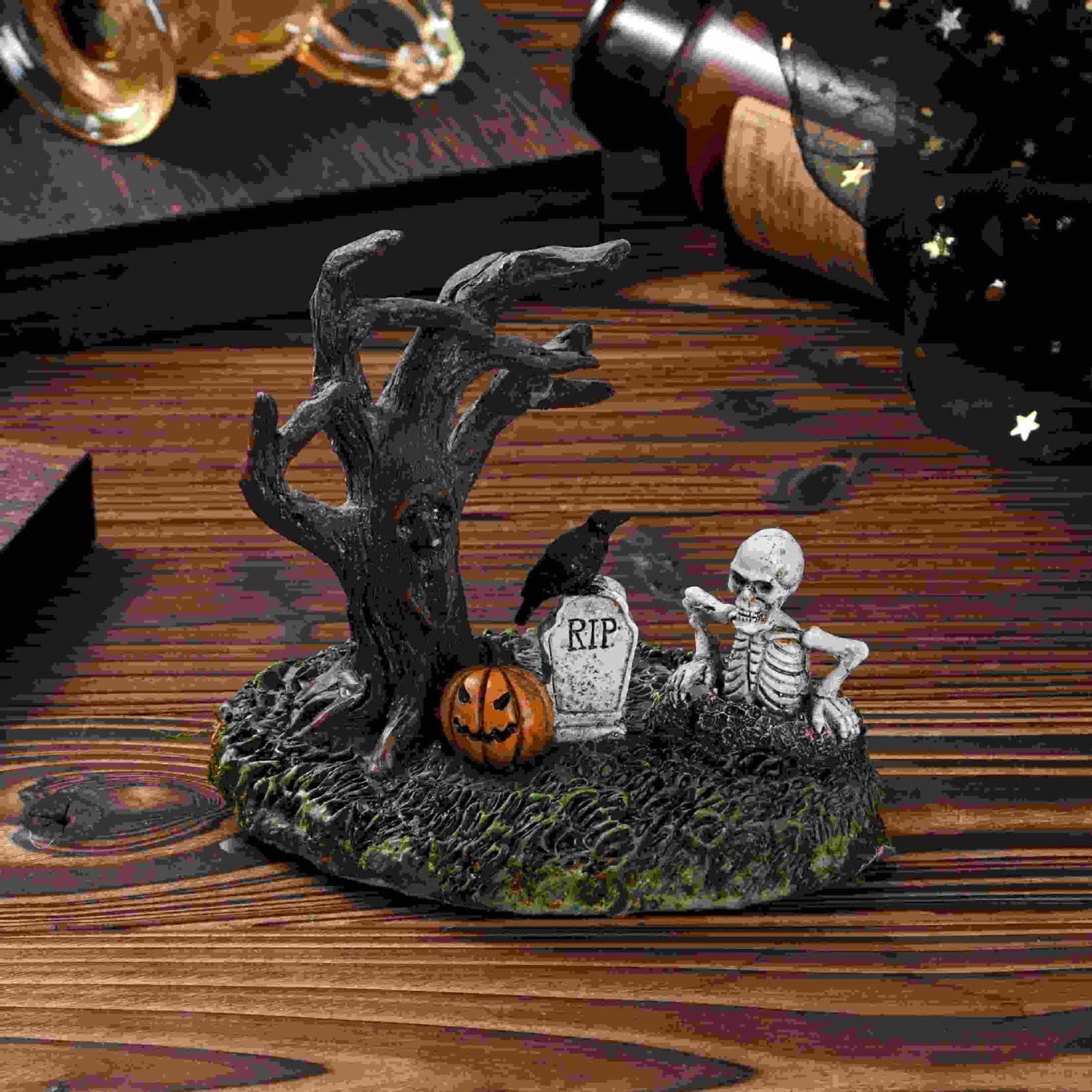 Vaidha Animated Halloween Tree with LED Lights & Motion-Activated Ghost ...