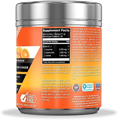 Amazing Muscle BCAA 2:1:1 Branched Chain Amino Acids – 6,000 MG ...
