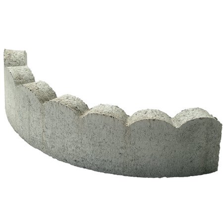 Mutual Materials Concrete Edging 2x6x24 Curved Scallop Grey - Walmart.com