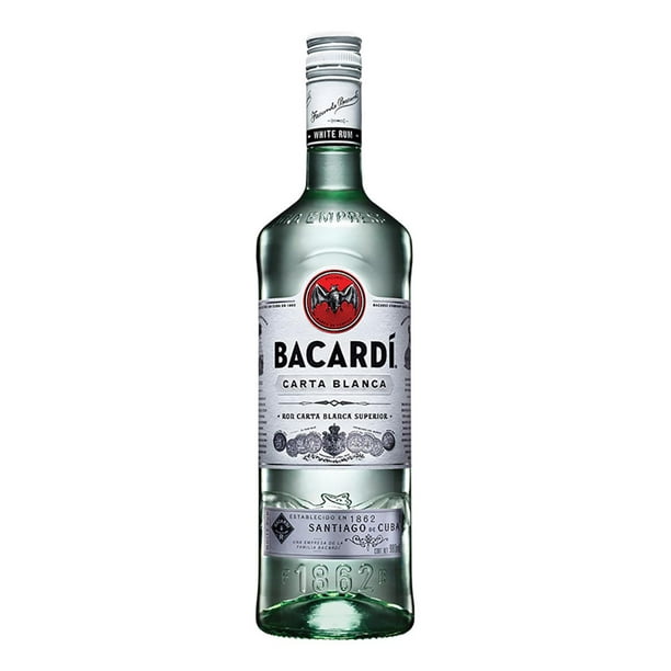 Pack de 2 Ron Bacardí Carta Blanca 980 ml Bacardí | Walmart en línea