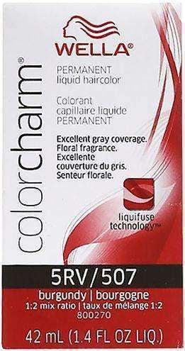 Wella Color Charm Permanent Liquid Hair Color - 5RV/507 Burgundy ...
