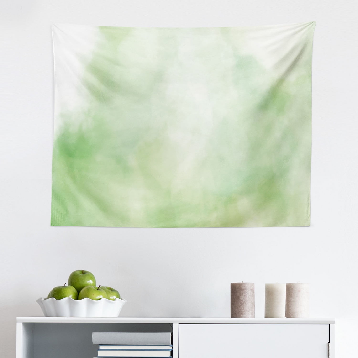 Art Abstract Tapestry, Contemporary Fluid Shapes Waves in Warm Colors ...