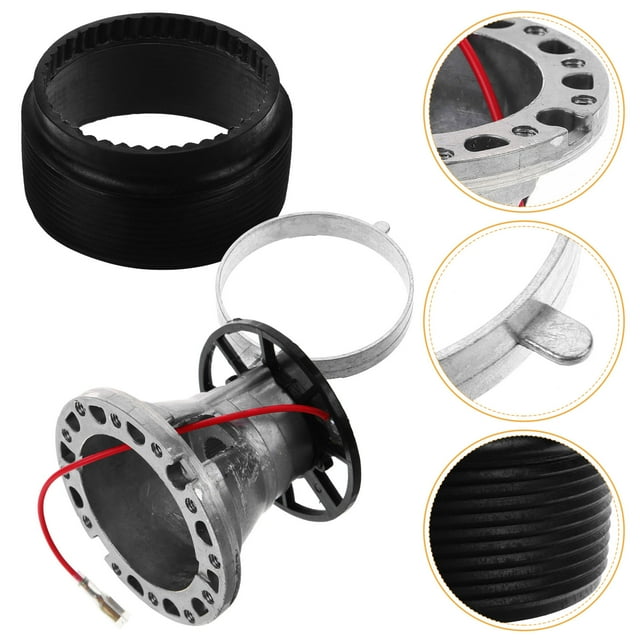 WEUVEB 1 Set Automotive Steering Wheel Black Rubber Adapter for Car ...