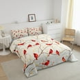 Erosebridal Cardinal Bird Comforter Sets, Tree Branches Down Comforter ...