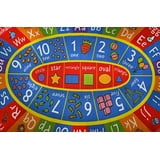 KC Cubs ABC Alphabet Numbers Shapes Rug - Educational Oval Carpet ...
