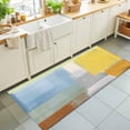Area Rug 2x6ft Abstract Blue Yellow White Area Rugs for Kitchen Runner ...