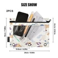 2 Pcs 3 Ring Binder Pouches, Foldable File Folders with Clear PVC ...