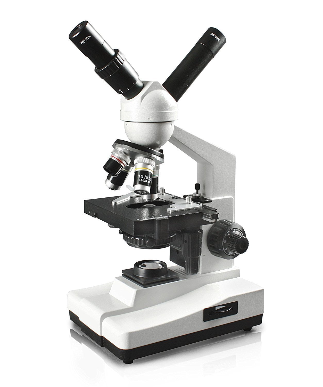 Vision Scientific Dual View Compound Microscope, 10x WF Eyepieces, 40x ...