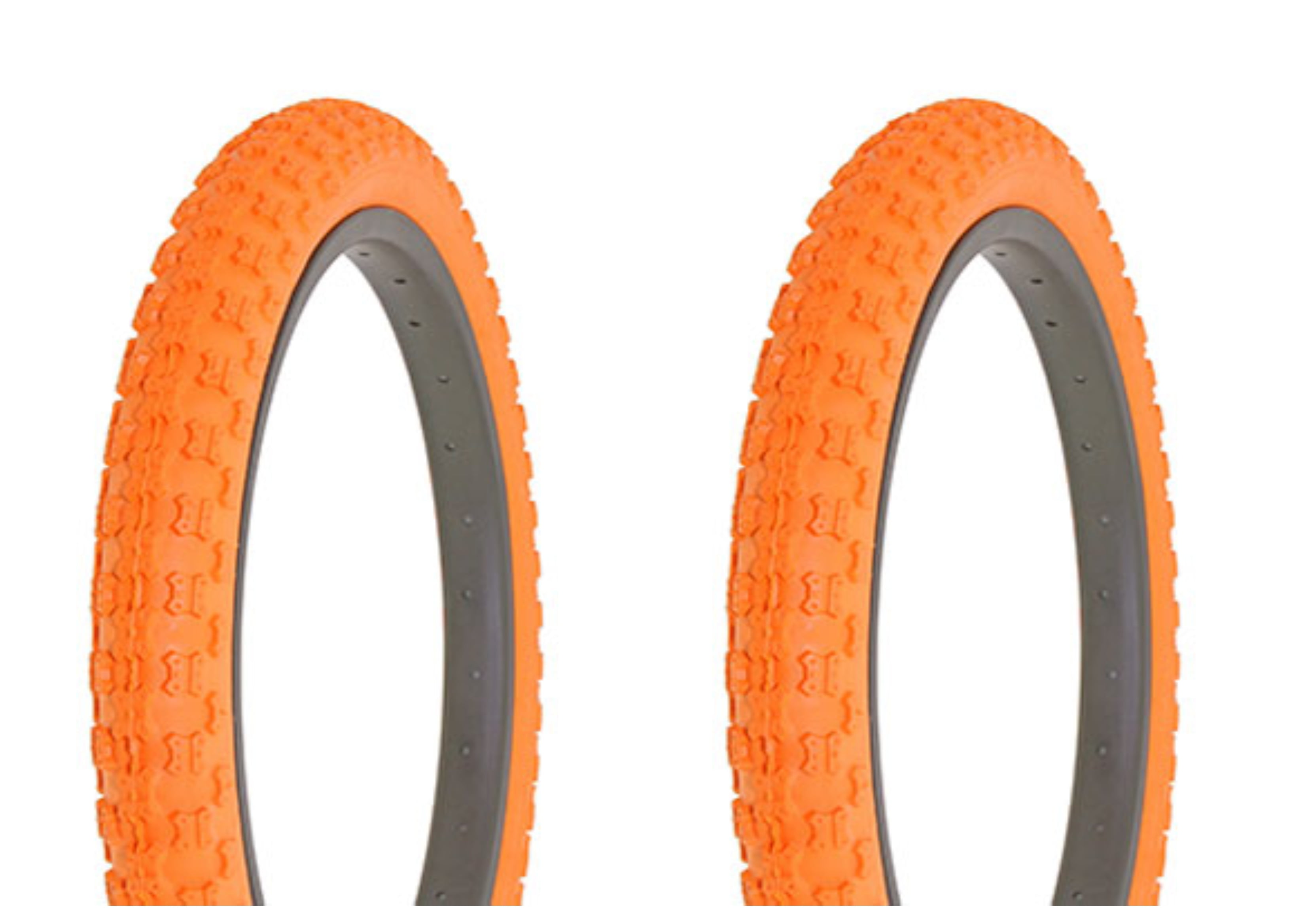 Tire set. 2 Tires. Two Tires Duro 18" x 2.125" Orange/Orange Side Wall ...
