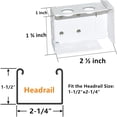 2pcs Box Mounting Bracket for Low Profile Horizontal Blinds with 1-3/4 ...