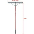 36 Inch / 36 Tines Aluminum Landscape Rake with 66 Inch Extra-Long ...