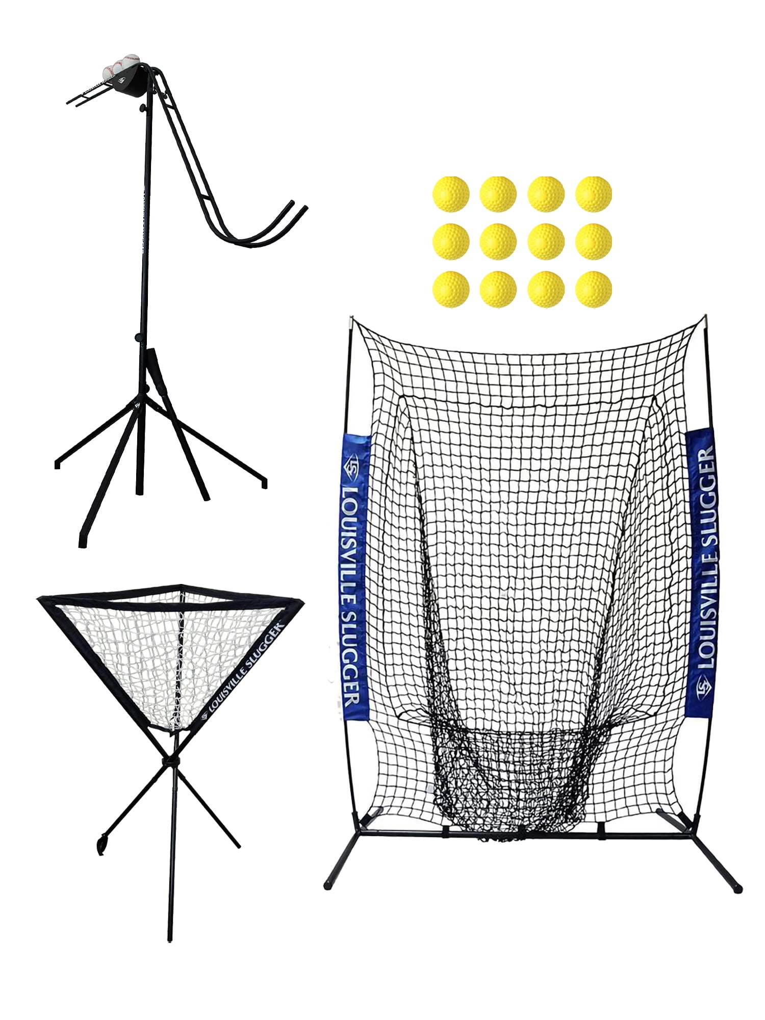 Louisville Slugger Soft Toss Training System, Flex Sock Net, Ball Caddy ...