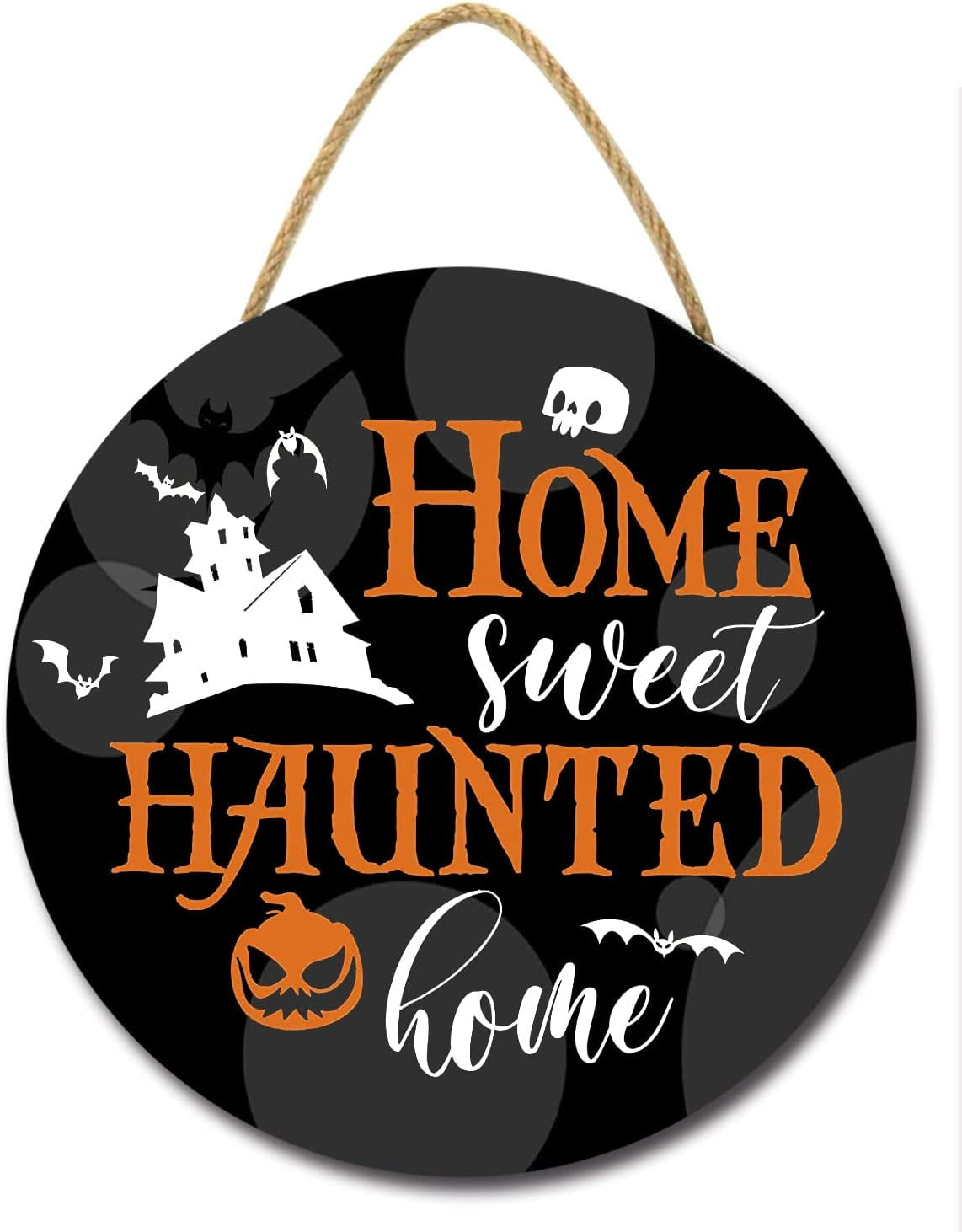 Eveokoki 11" Home Sweet Haunted Home Halloween Decoration Halloween ...