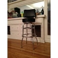 richardson seating 1958blk double ring swivel bar stool with back ...