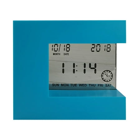 Time Temperature Four Sided Home Decor LCD Calendar Digital Display ...