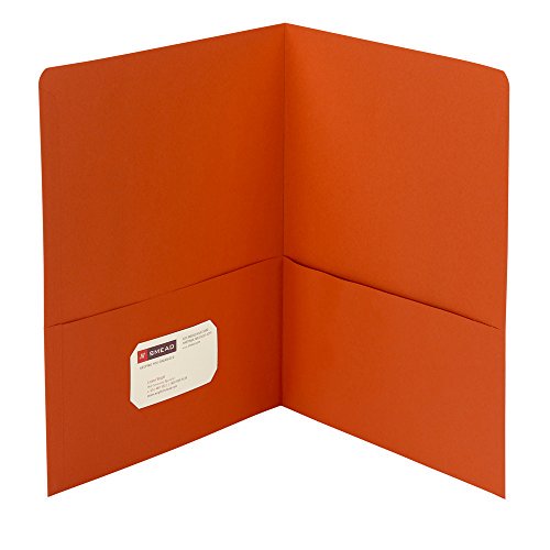 Smead Two-Pocket Heavyweight Folder, Letter Size, Orange, 25 per Box ...