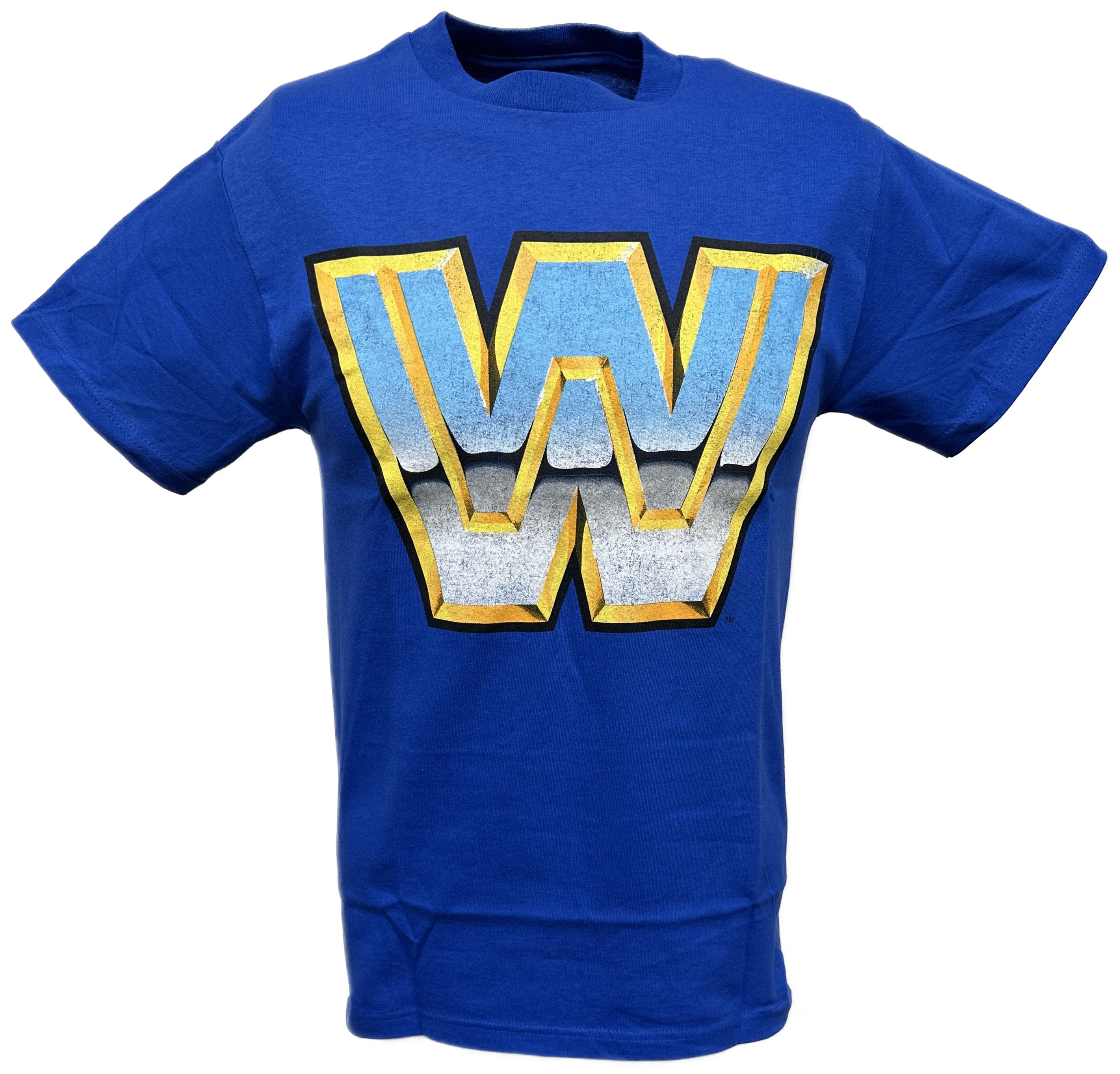 WWE Retro Logo Mens Royal Blue T-shirt M - Walmart.com