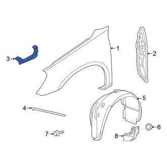 Dodge CHRYSLER OEM Dart Front Bumper Grille Grill-Side Retainer Right ...