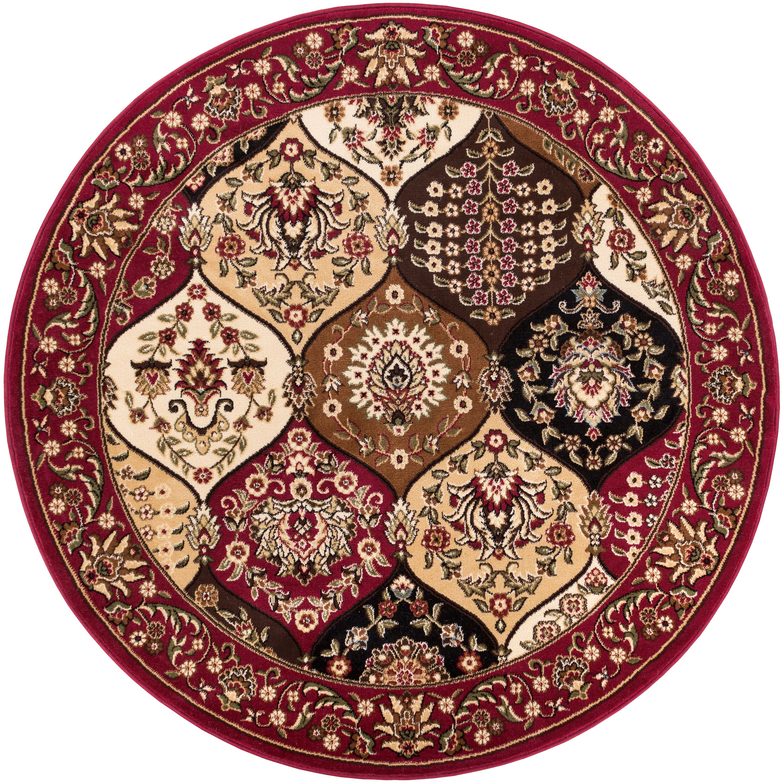 Dynasty Panel Oriental Floral Geometric Modern Casual Area Rug Easy to ...