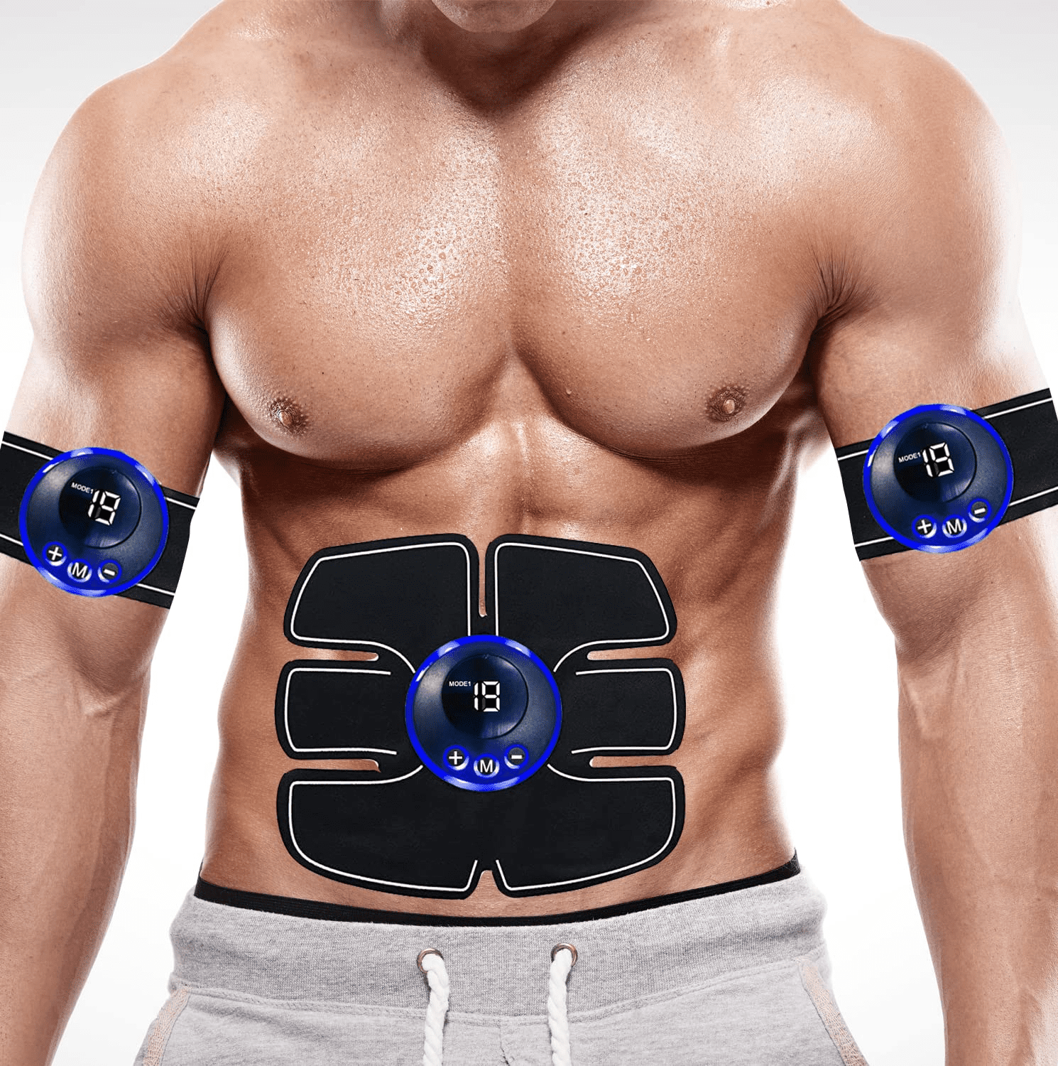 Portable Muscle Electrostimulator Training Equipment, USB Chargable ...