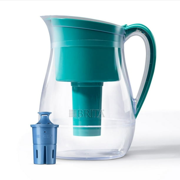 Brita Large 10 Cup LONGLAST + Water Filter Pitcher with 1 Longlast ...