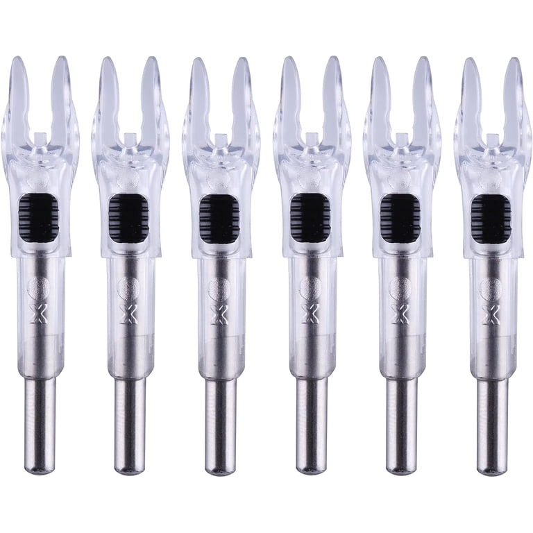 6PCS S Led Lighted Nocks For Arrows With .244"/6.2mm Inside Green