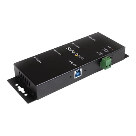 StarTech.com 4-Port USB 3.0 Hub - Metal Industrial USB-A Hub - Wall or ...