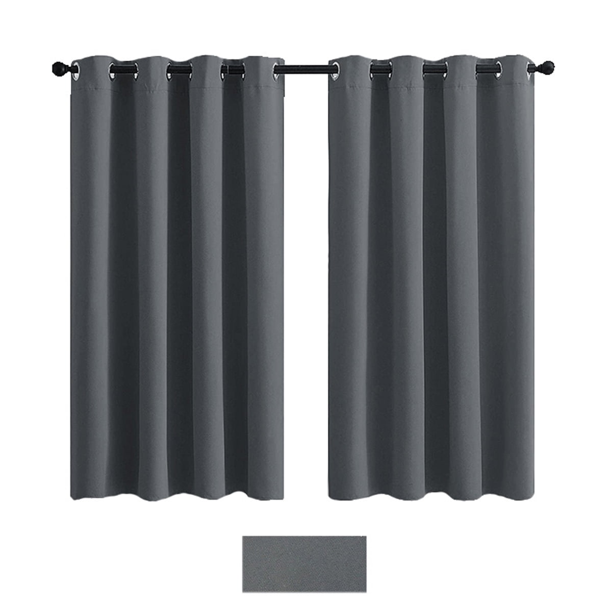 DYstyle 1/2 Panels Window Grommet Curtain Drapes Living Room Bedroom ...