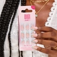DIGI by Glamnetic Short Almond Artificial Press-on Nails, Blue Me Away ...