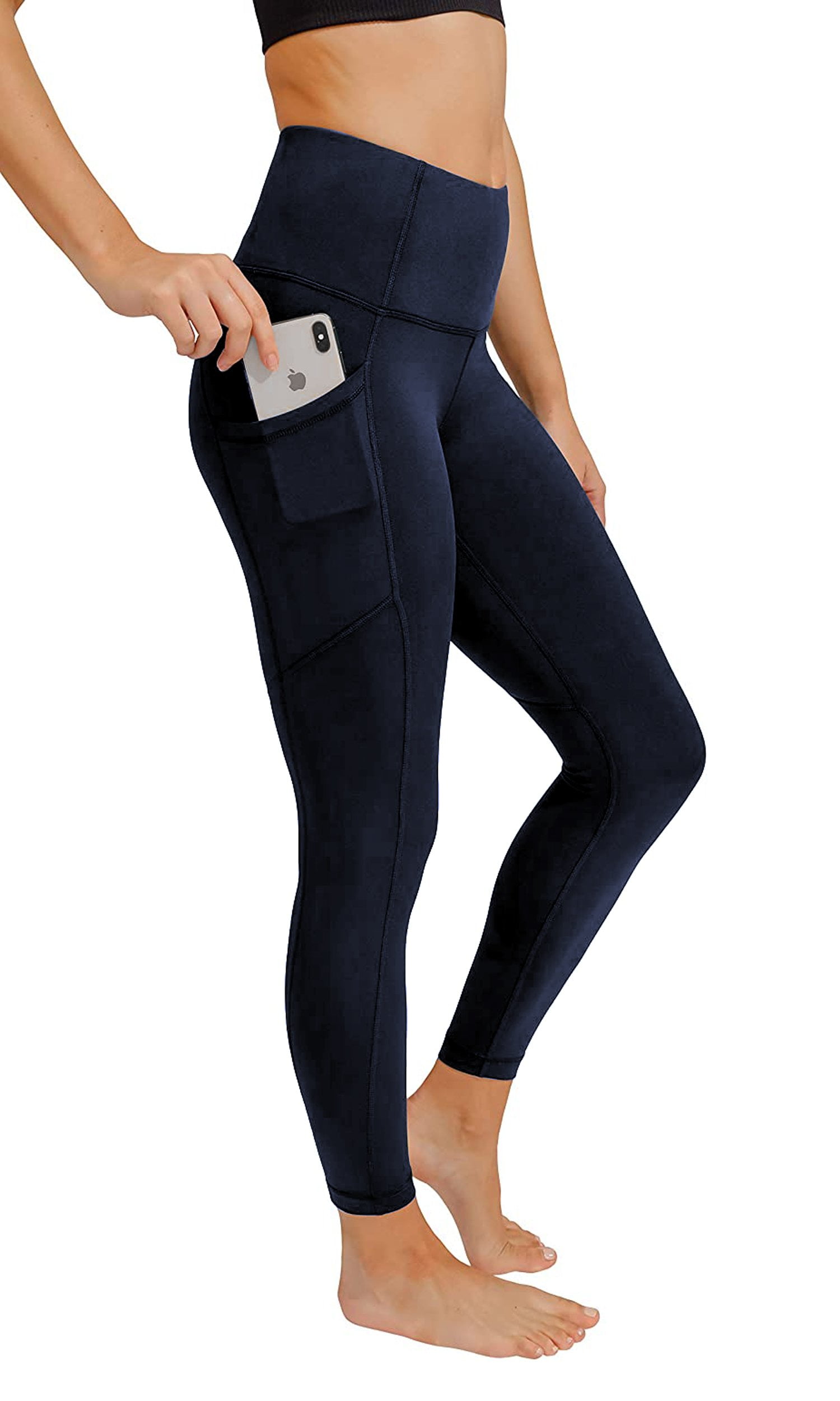 High Waist Tummy Control Legging With 3 Pockets In Navy
