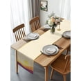 Burlap Table Runner 90 Inches Long, Abstract Nature Sunset Landscape ...