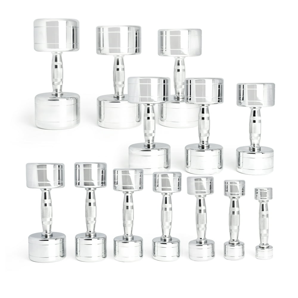 CAP Barbell Chrome Dumbbell with Contoured Handle, 3-50 lbs Single ...