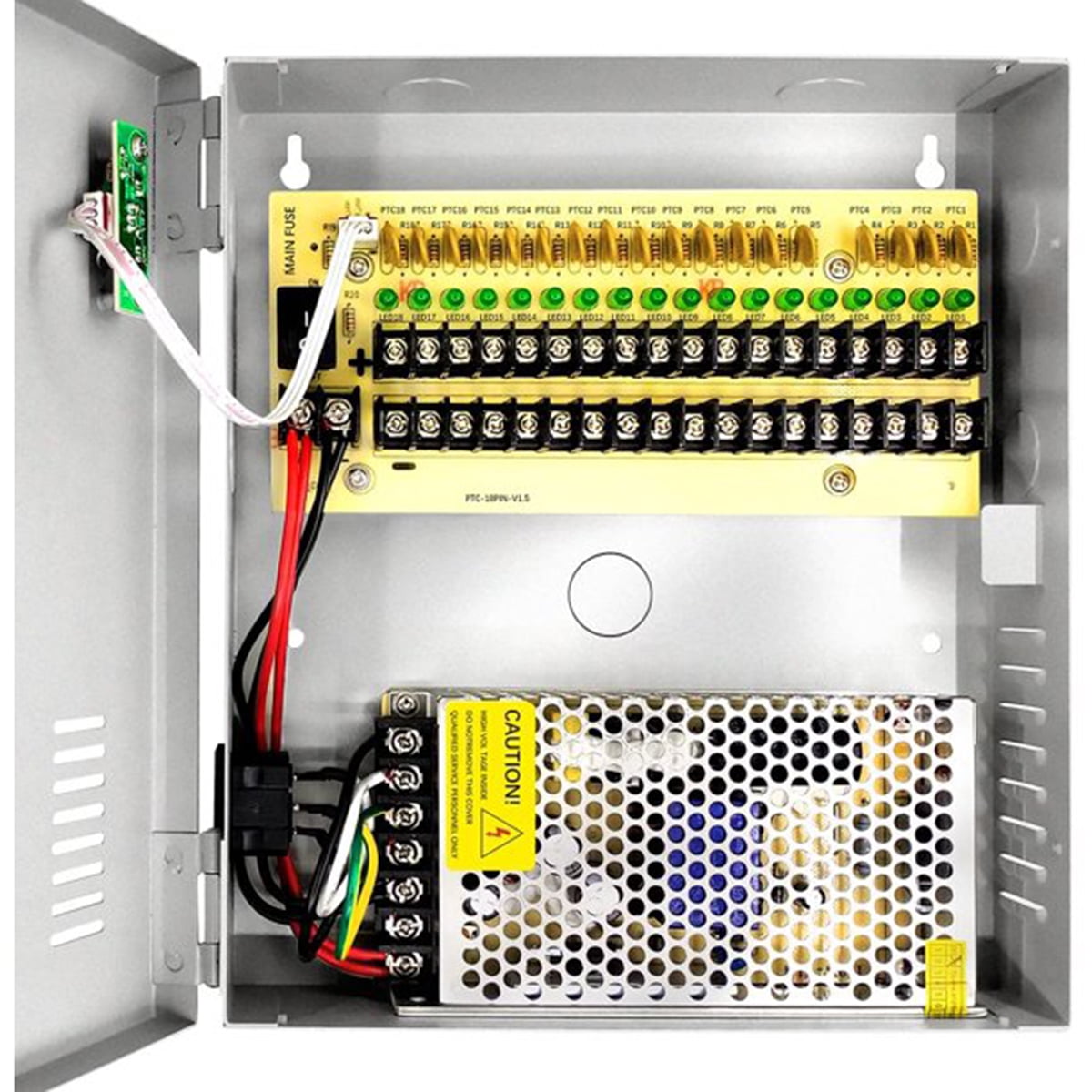 {18 Channel Port Power Box Supply Output AC to DC 12V 10A}, AC Plug and ...