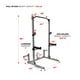 Sunny Health Fitness Power Cage Squat Rack Tower Workout Stand w/Swivel ...
